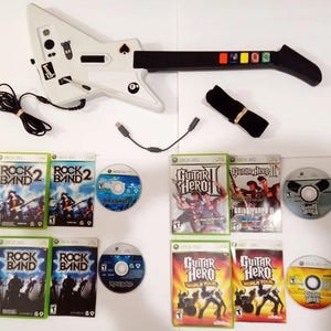 Guitar Hero II Xplorer X-plorer Rock Band Controller Bundle Lot Dongle ...