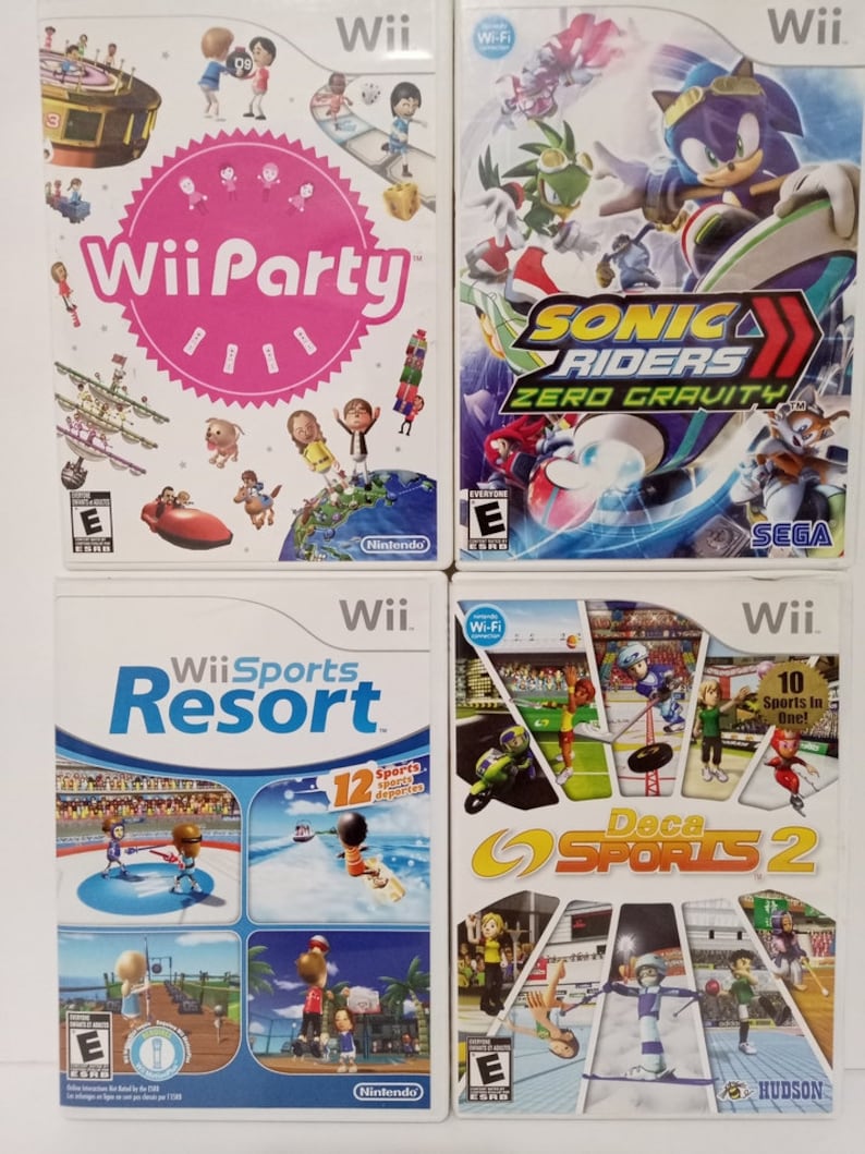 Wii Sport Resort Game -sonic Riders - Wii Party - Wii Sport - Deca ...
