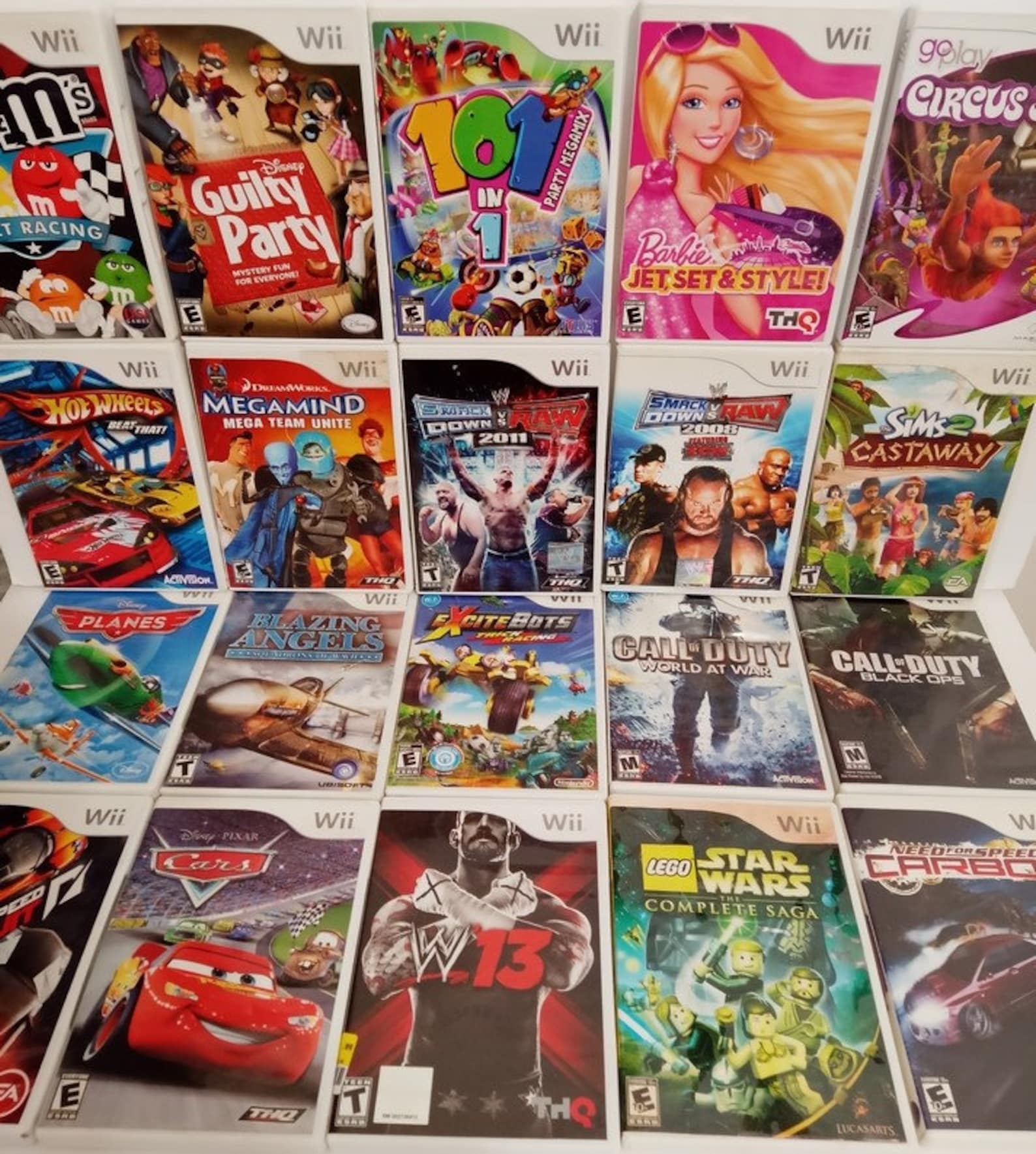 Nintendo Wii Girls Boys Kids Games Family Barbie - Star Wars - Need for ...