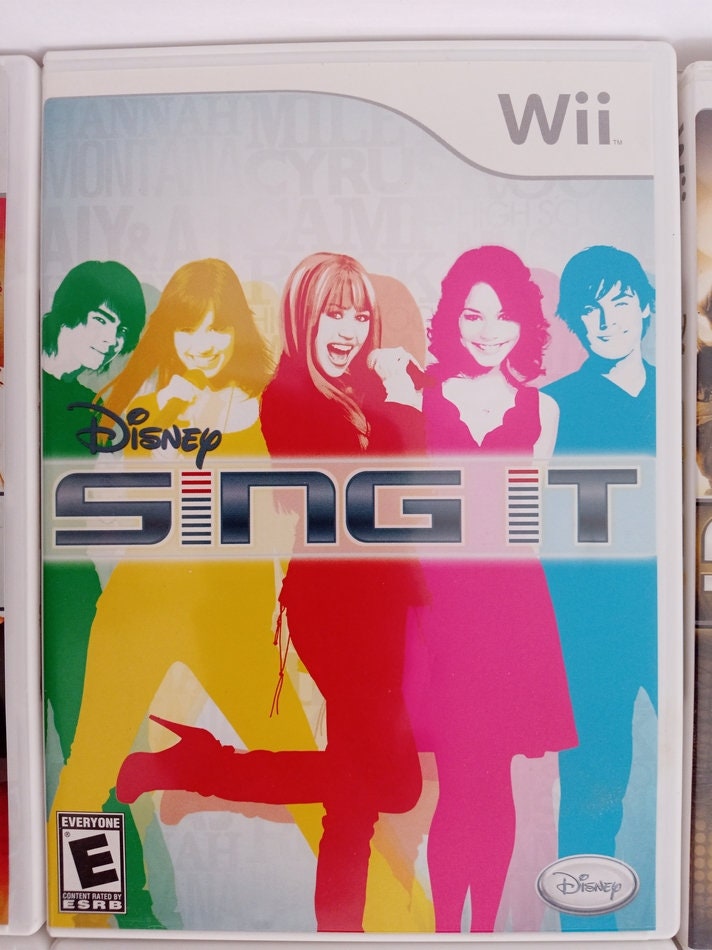Nintendo Wii Girls Boys Kids Sing Games Family Disney Sing It Pop Hits ...