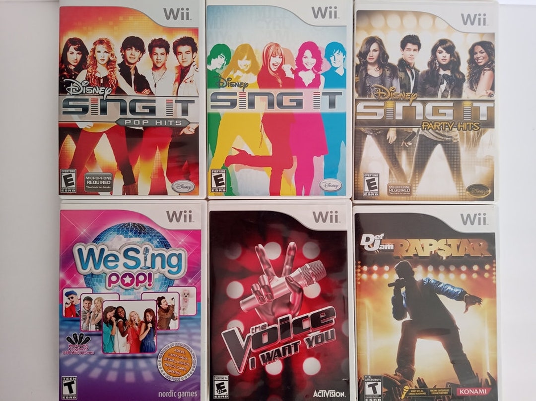 Nintendo Wii Girls Boys Kids Sing Games Family - Disney Sing It Pop ...