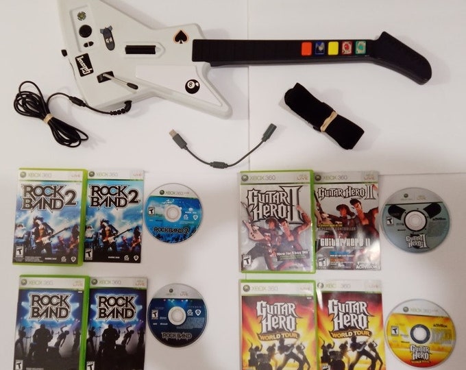 Guitar Hero II Xplorer X-plorer Rock Band Controller Bundle Lot Dongle ...