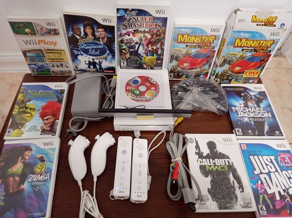 Nintendo Wii Console Super Mario Bros Bundle With 9 Wii Games - Etsy