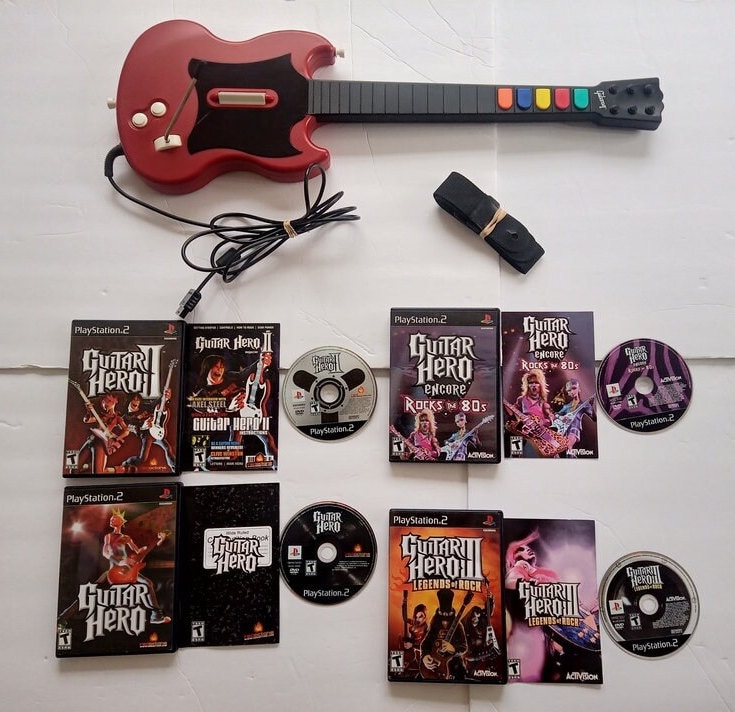 Vintage Guitar Hero 1, 2 , Encore 80s Rock, Guitar Hero 3 Legends of ...