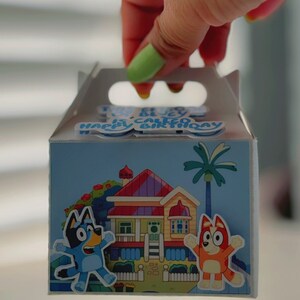 Mini Gable Box, Bluey Gable Box, Party Favor, Bluey Party Decorations ...