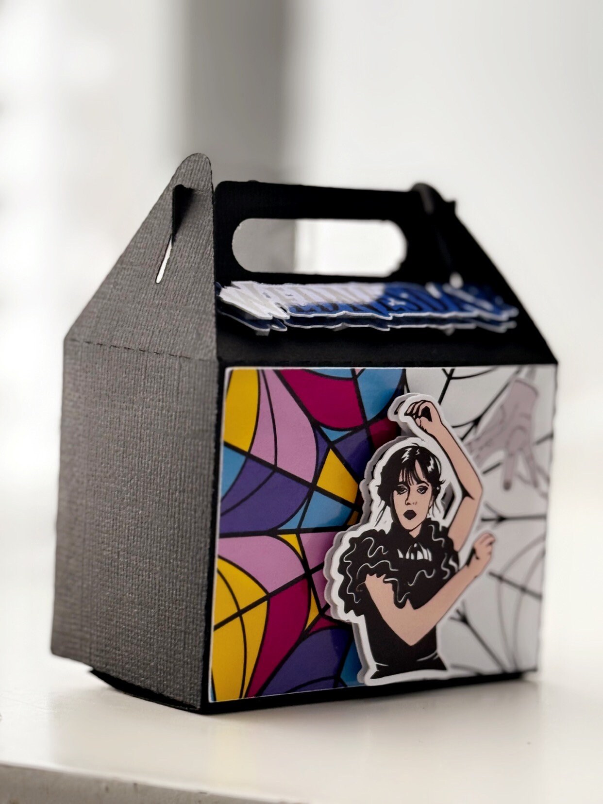 Mini Gable Box, Wednesday Addams Gable Box, Party Favor, Wednesday ...