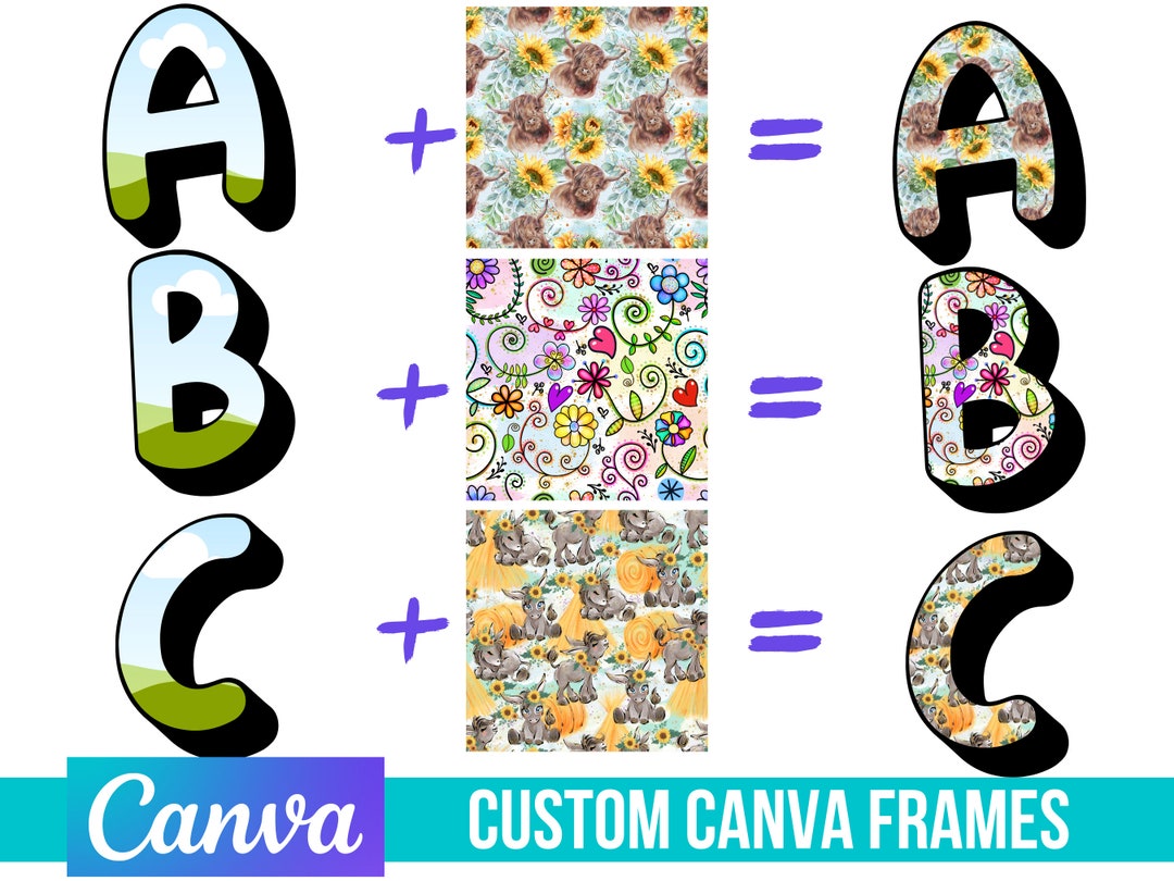 Make Your Own Alpha, Canva Frame Alpha, Fill Your Own Alphabet, Add ...