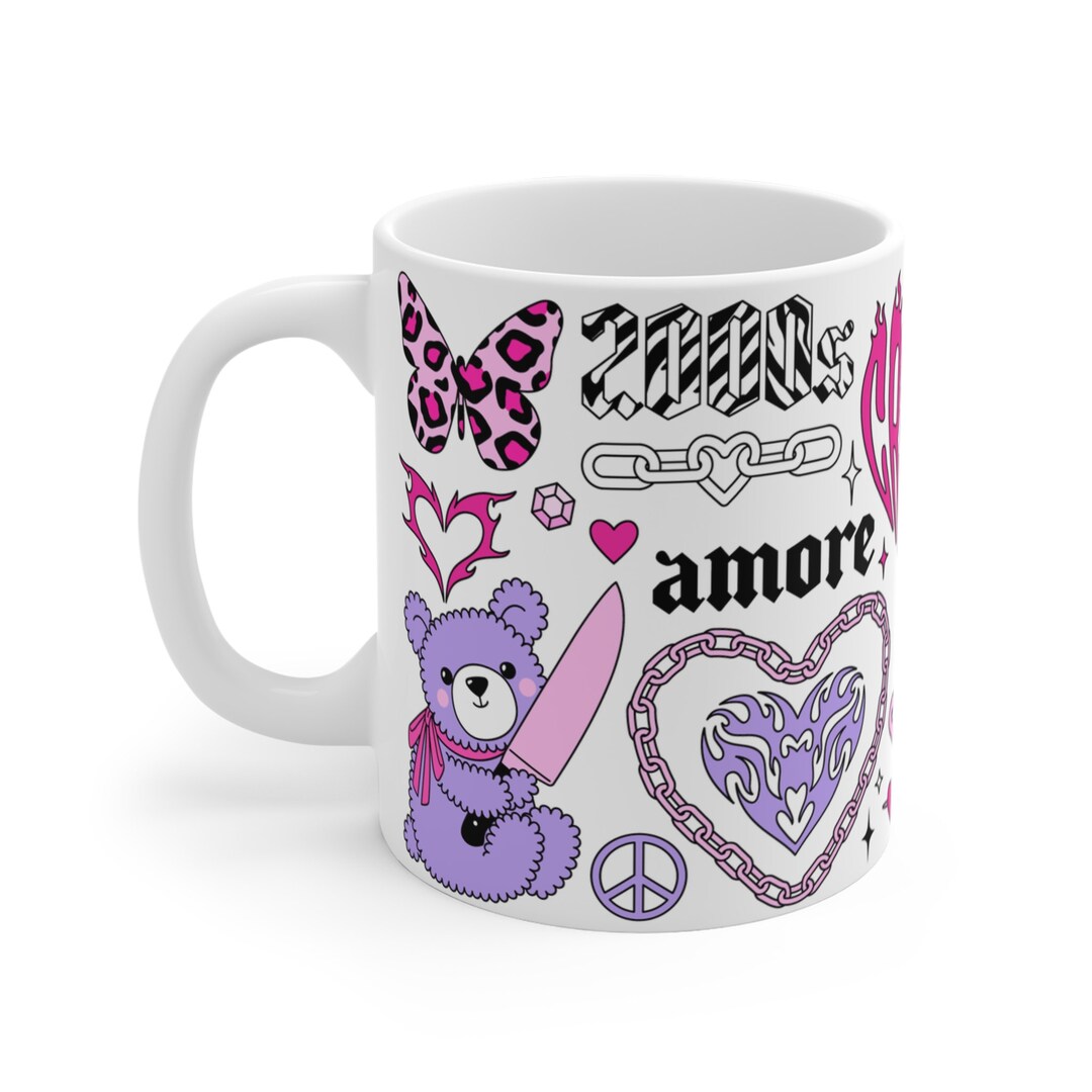 Y2k Emo Ceramic Mug, Coffee Mug, Tea Mug, 11oz Mug, Funny Mug, Coffee ...