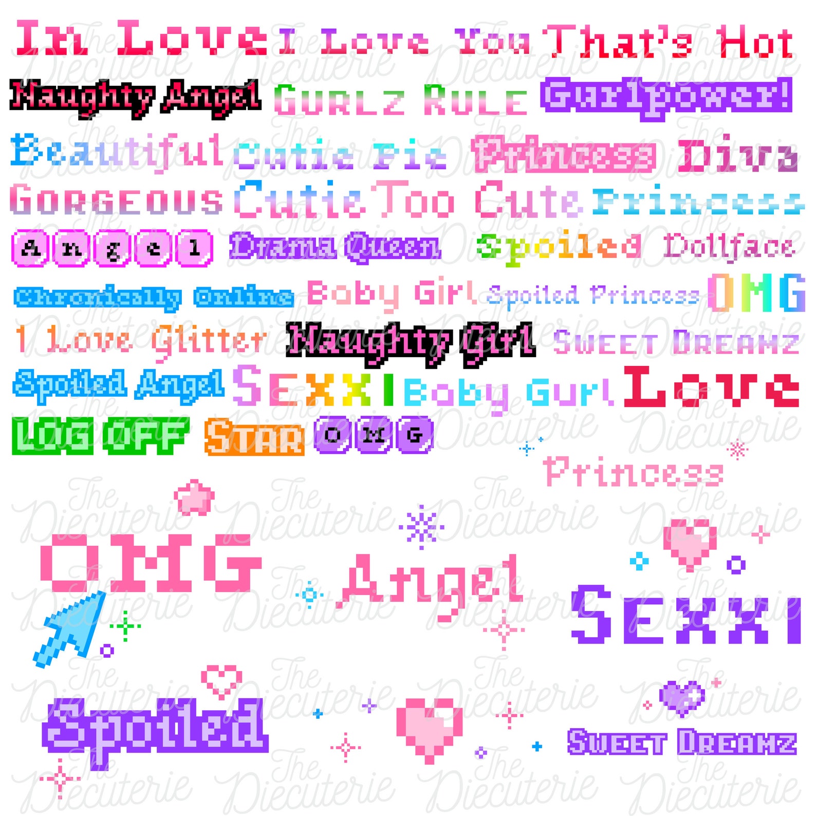 405 Early 2000s Cute Femme Pixel Graphics | Internet Web Myspace Y2K ...