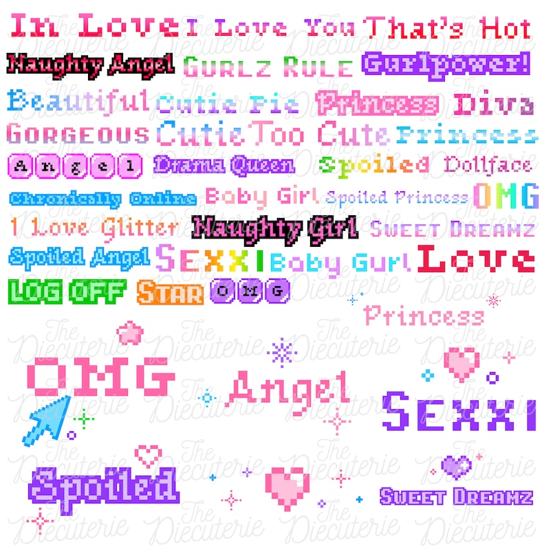 405 Early 2000s Cute Femme Pixel Graphics Internet Web Myspace Y2K ...