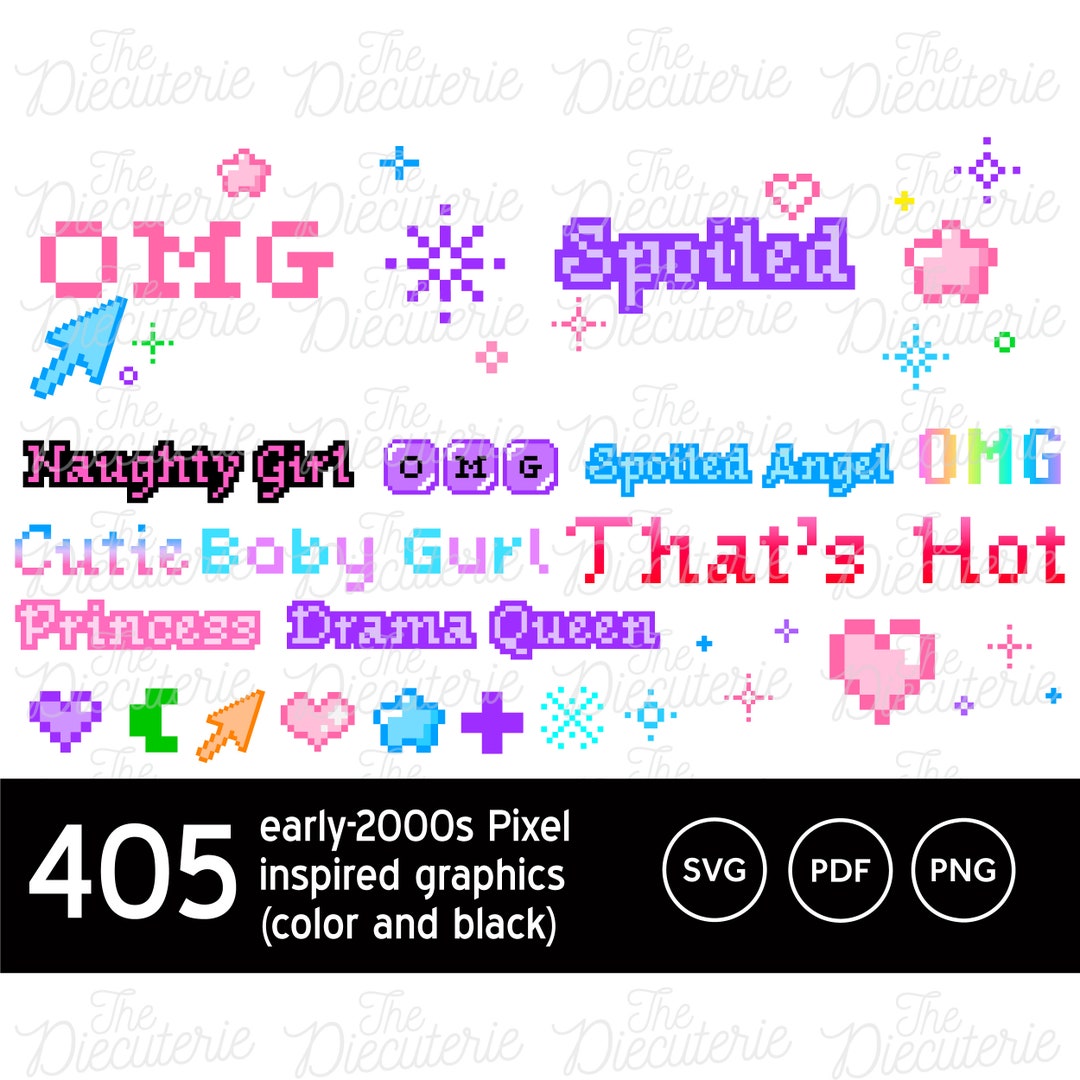 405 Early 2000s Cute Femme Pixel Graphics | Internet Web Myspace Y2K ...