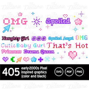 405 Early 2000s Cute Femme Pixel Graphics | Internet Web Myspace Y2K ...