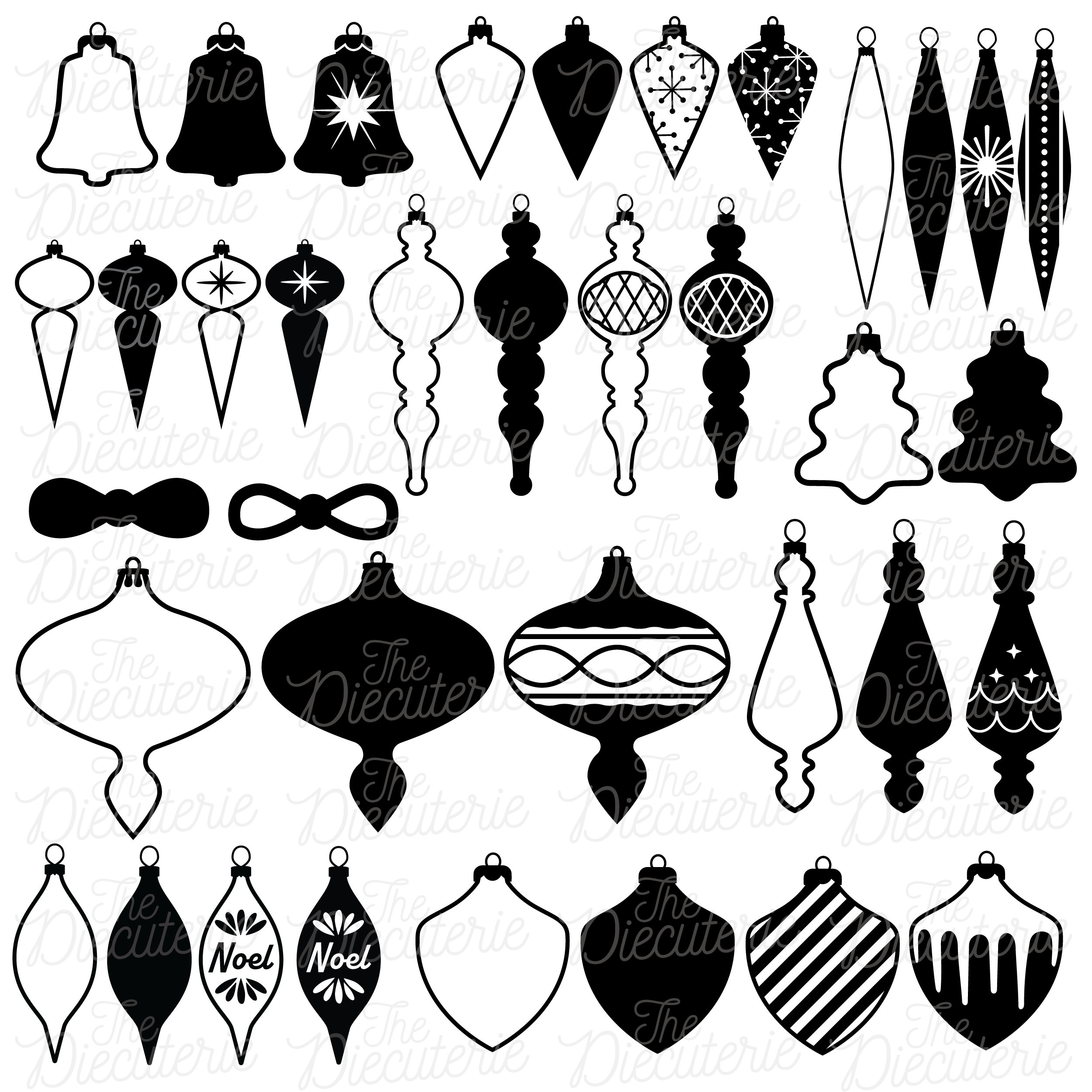 Christmas Tree Ornaments SVG EPS Png Cricut Cut Files Cut Files ...