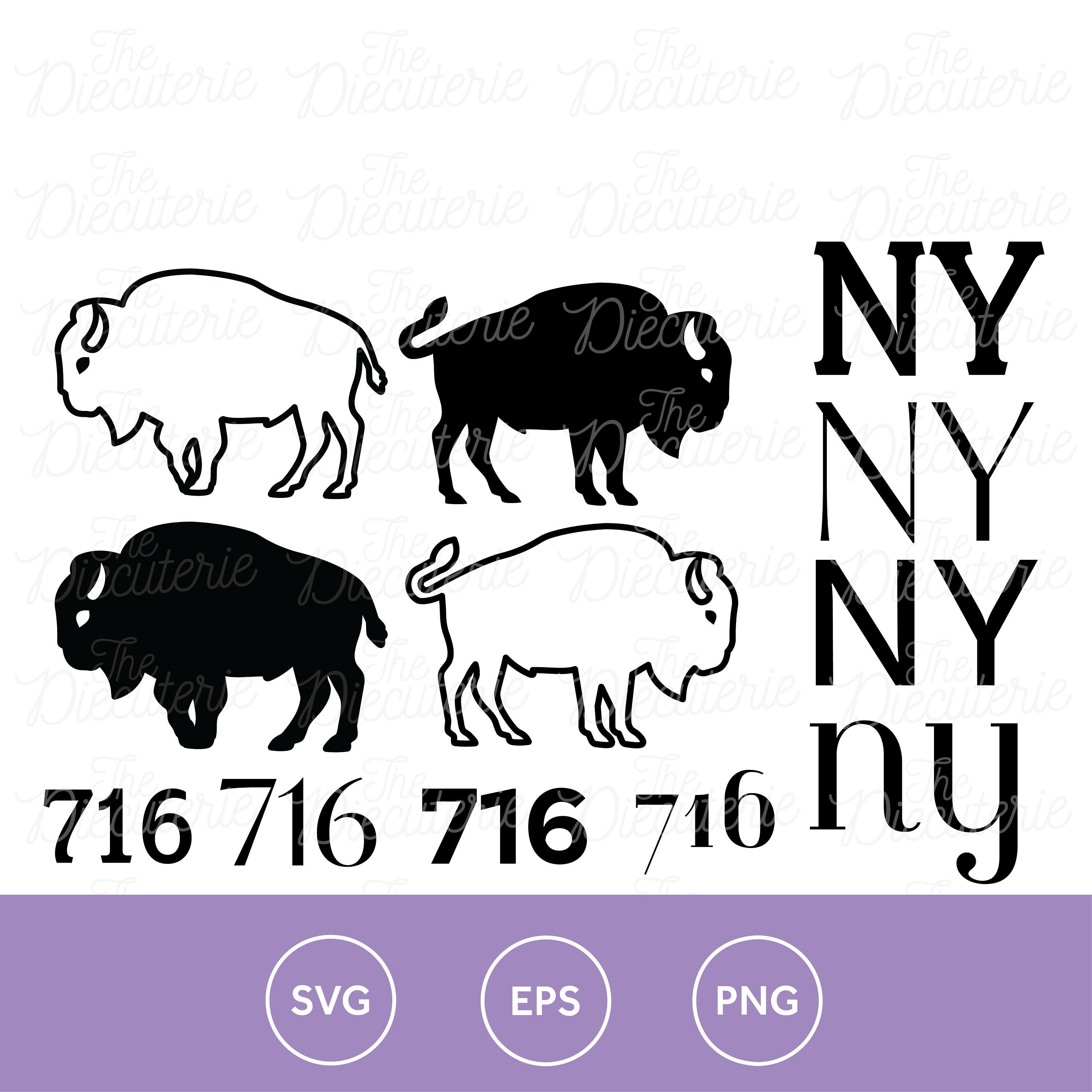 Buffalo NY 716 SVG Png EPS Cricut Silhouette Glowforge Cut Files Die Cut - Etsy
