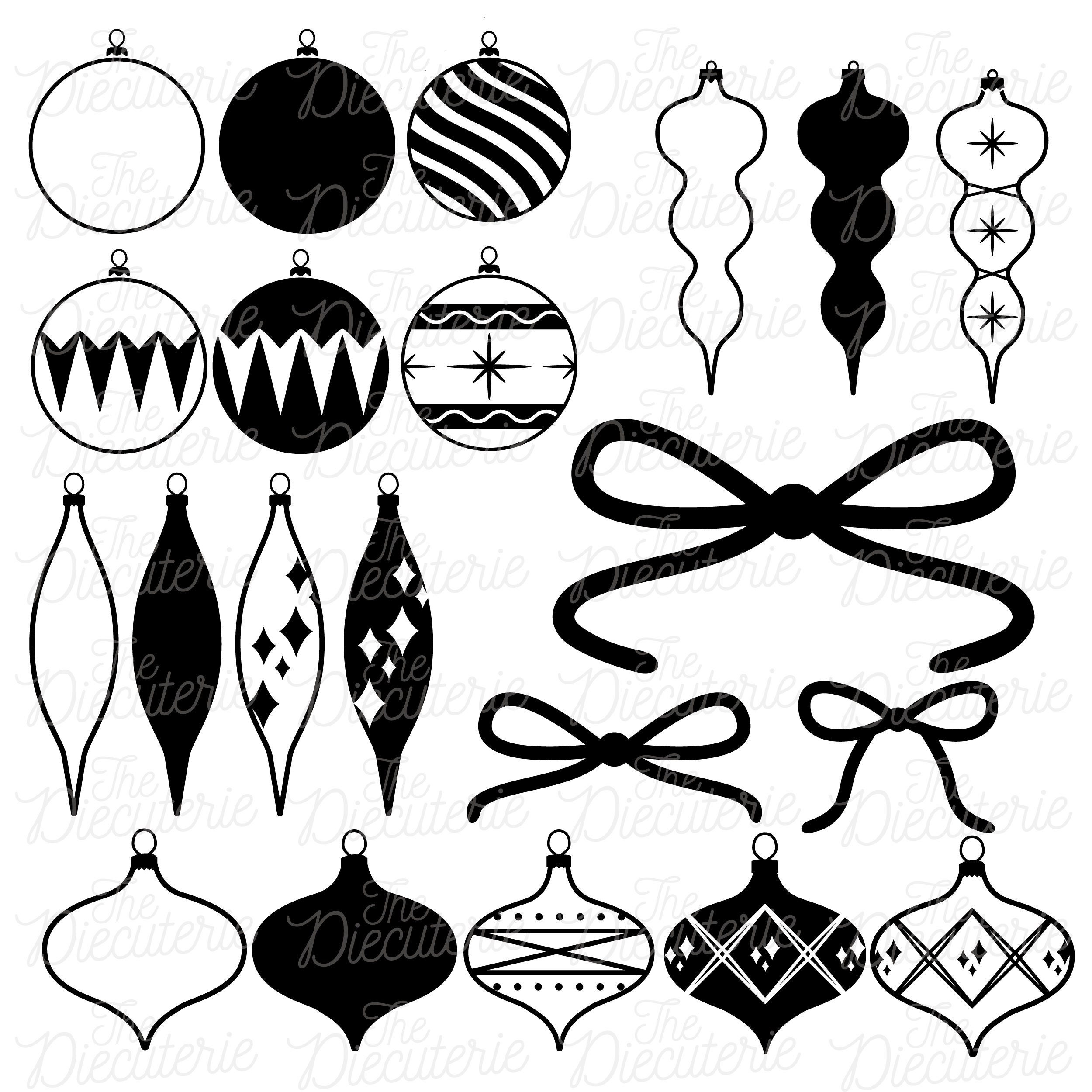 Christmas Tree Ornaments SVG EPS Png Cricut Cut Files Cut Files ...