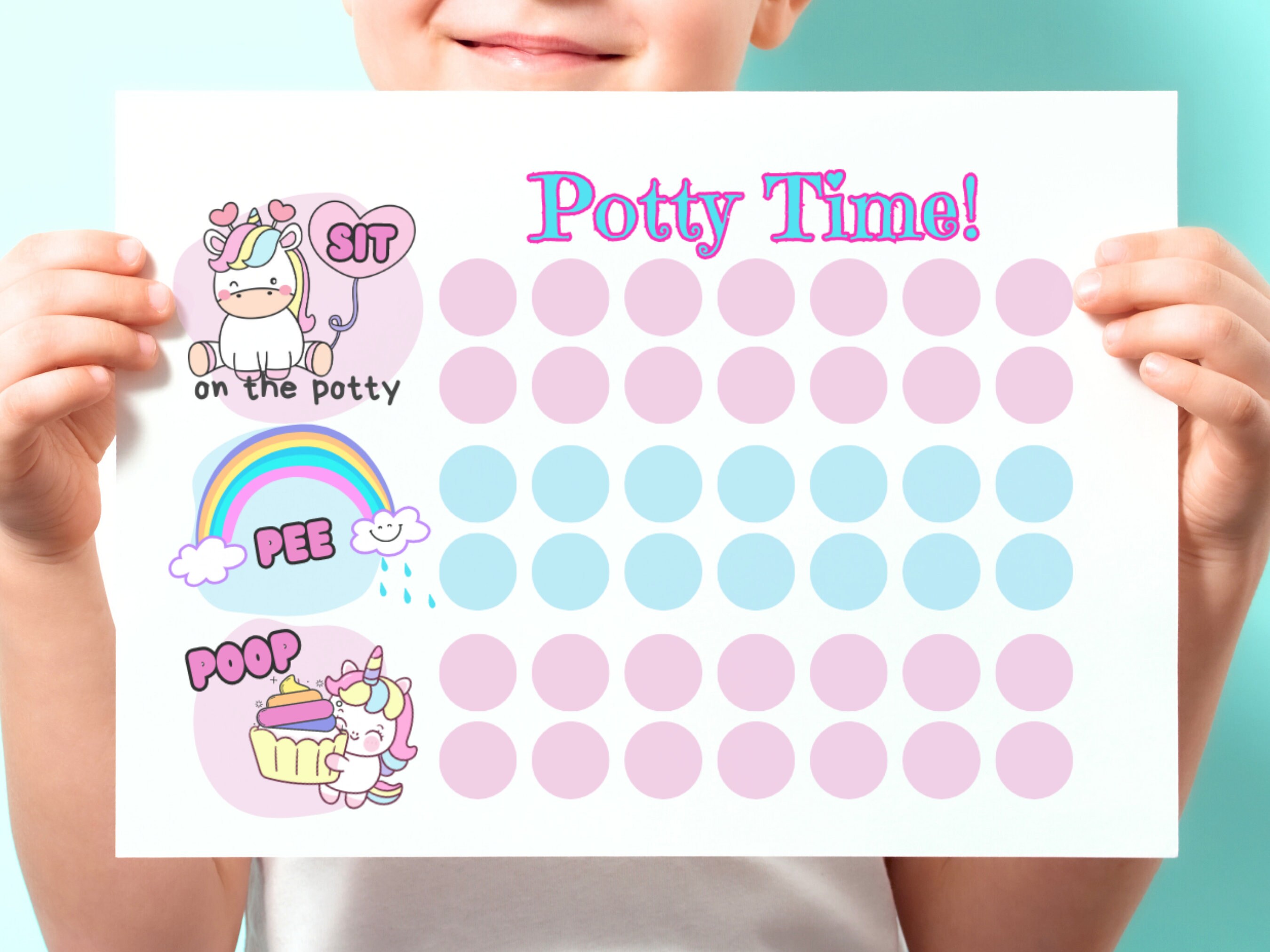 Printable Potty Training Chart Unicorn Toddler Sissy - Etsy