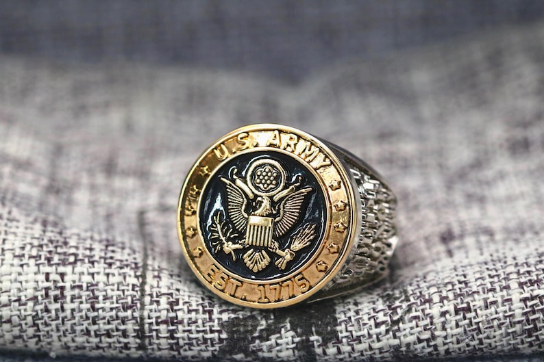 Personalizable Eagle Valor Military Ring for U.S. Army Members - Etsy