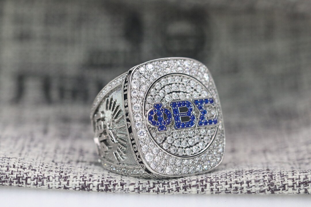 Phi Beta Sigma Fraternity Ring Blue Stones (ΦΒΣ) - Shine Series - Etsy