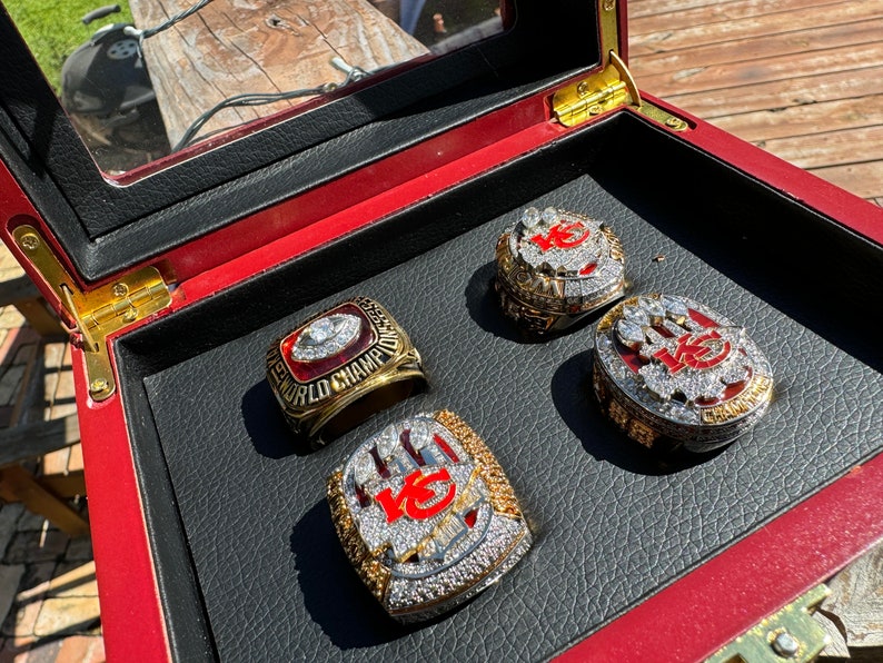 Kansas City Chiefs Super Bowl Ring Set 1969, 2020, 2023, 2024 Premium ...