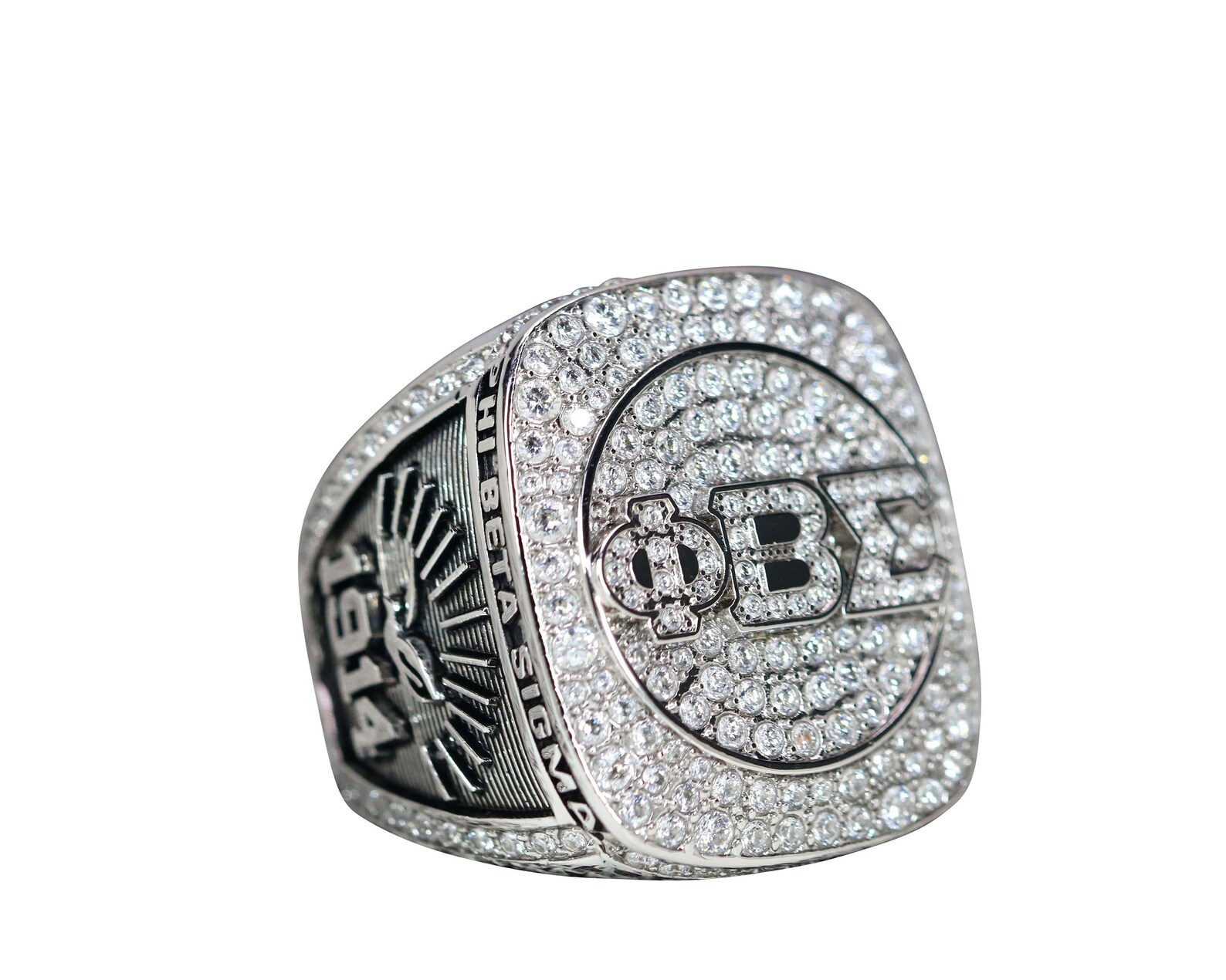 Phi Beta Sigma Fraternity Ring White Stones (ΦΒΣ) - Shine Series - Etsy