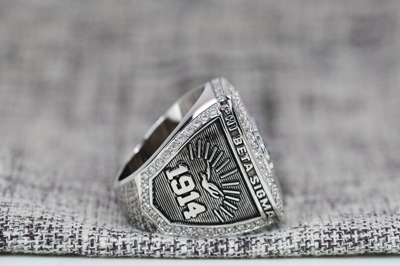 Phi Beta Sigma Fraternity Ring Blue Stones ΦΒΣ Shine - Etsy