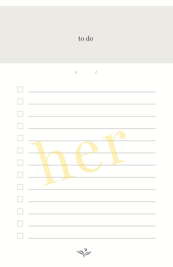 Daily to Do Checklist Printable Instant Download Office - Etsy