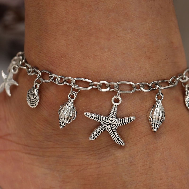 Starfish Anklet - Etsy