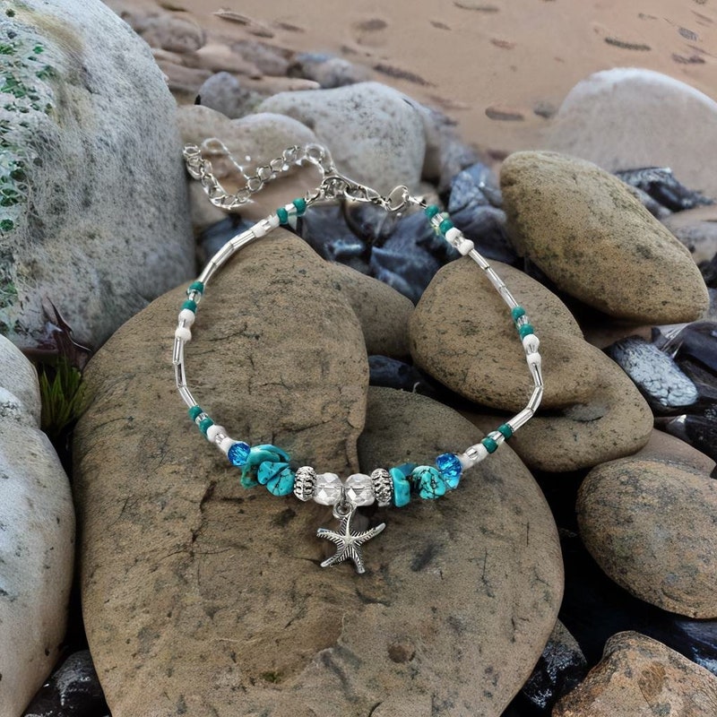 Starfish Anklet - Etsy