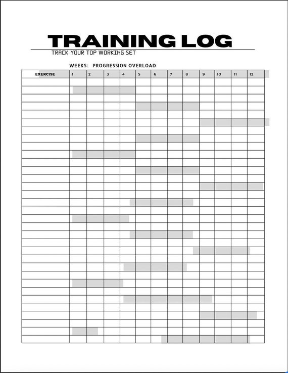 Simple Minimalist Printable One Page Workout Log Workout - Etsy