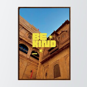 Be Kind Printable Poster, Positive Self Talk Poster, Retro Cityscape ...