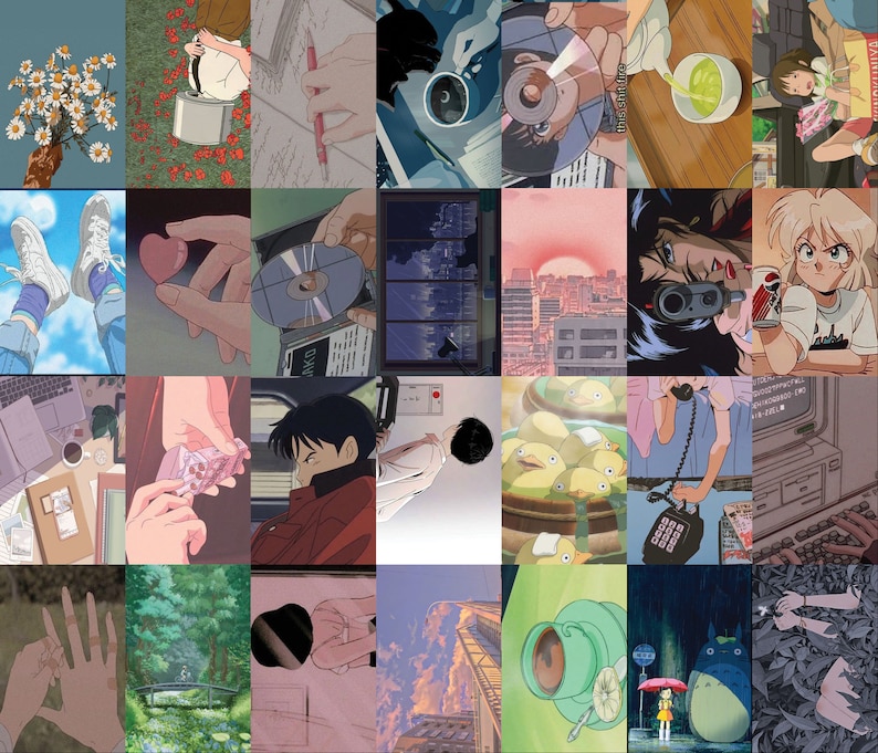 112PCS Anime Wall Collage Kit 90s Anime Aesthetic Retro - Etsy