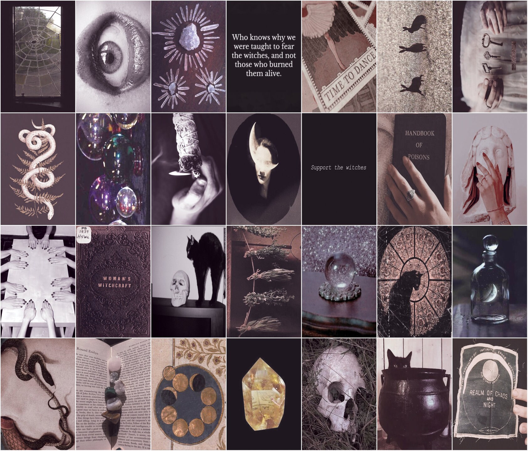 112PCS Witchy Aesthetic Wall Collage Kit Black/purple/dark - Etsy