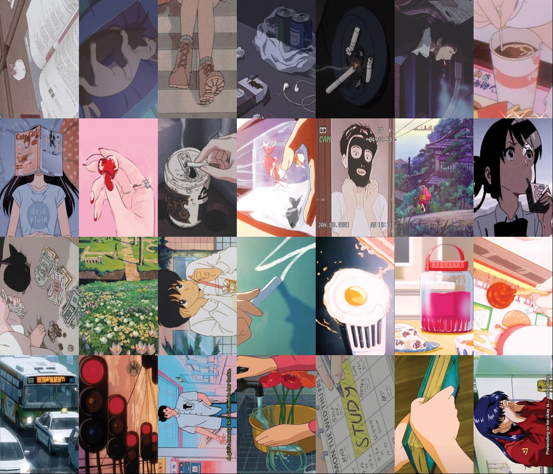 112PCS Anime Wall Collage Kit 90s Anime Aesthetic Retro - Etsy