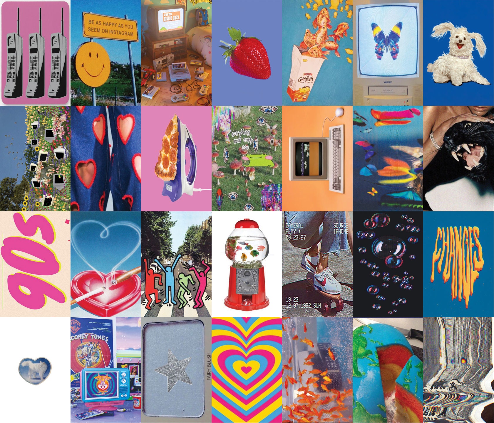 112PCS, 90s Aesthetic Wall Collage Kit, 90s Nostalgia Aesthetic, 90s ...