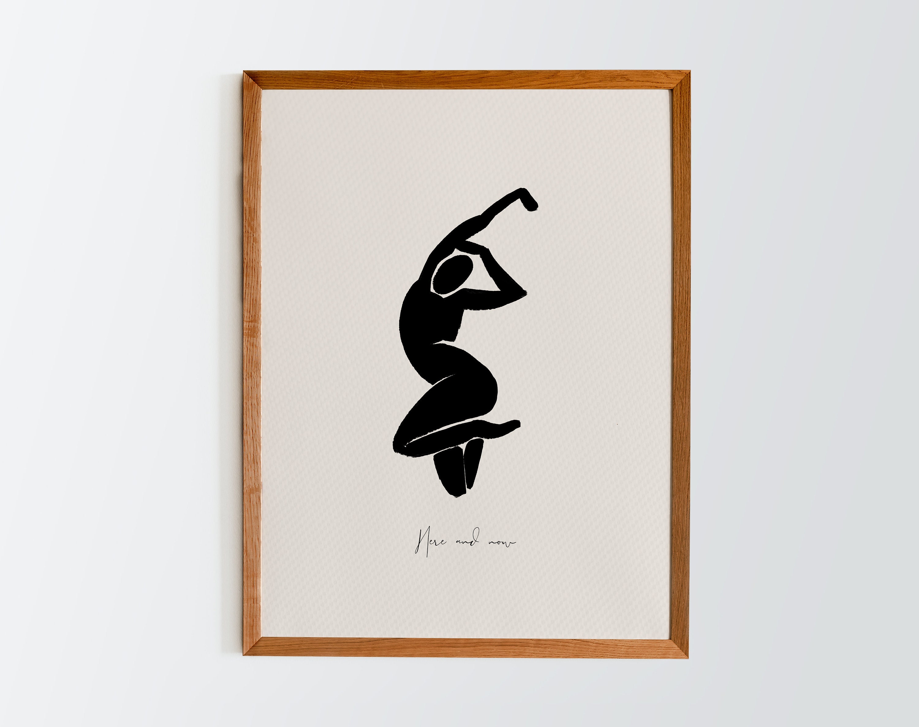 Here and Now Calming Printable Poster Minimalist Art Yoga - Etsy