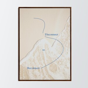 Disconnect to Reconnect, Mental Health Printable Poster, Beach-scape ...