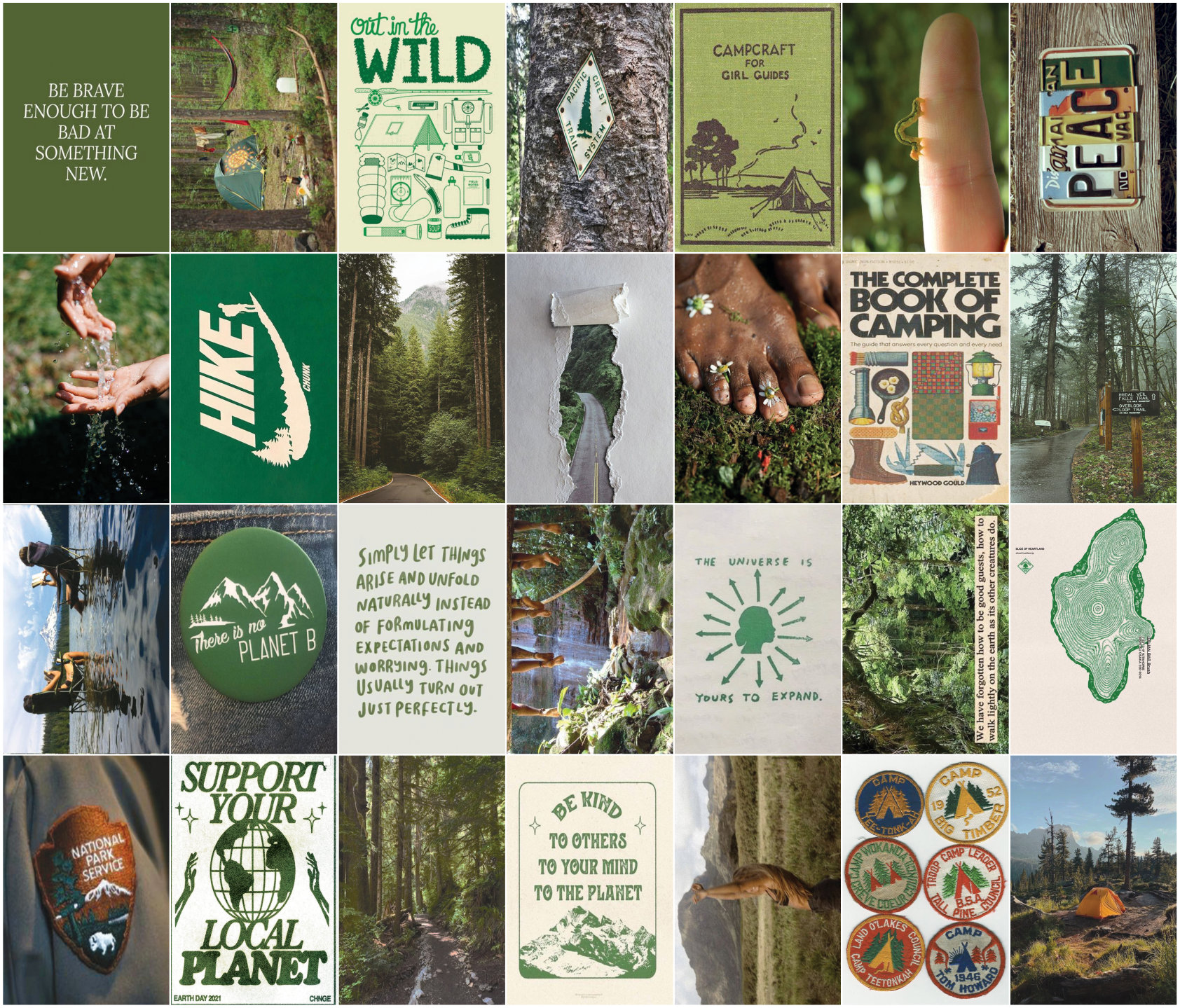 112PCS Granola Girl Aesthetic Wall Collage Kit Outdoor - Etsy