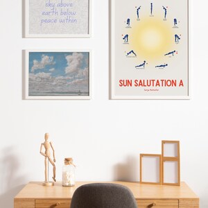 Yoga Printable Poster, Sun Salutation A, Aura Poster, Self Care Art - Etsy