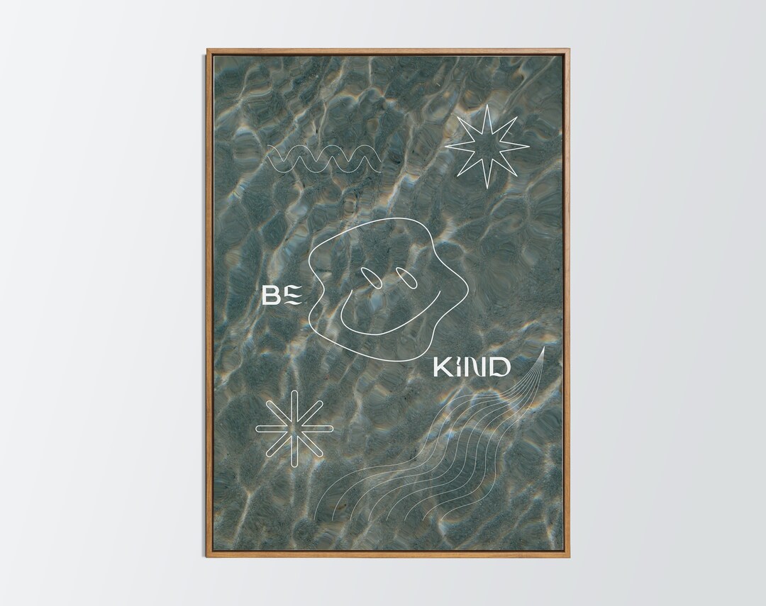 Be Kind Poster, Preppy Wall Poster, Mental Health Poster, Positive Self ...