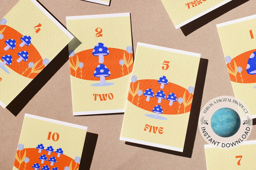 Set of Educational Printable, Cards/posters, Learning Numbers 1-10 ...