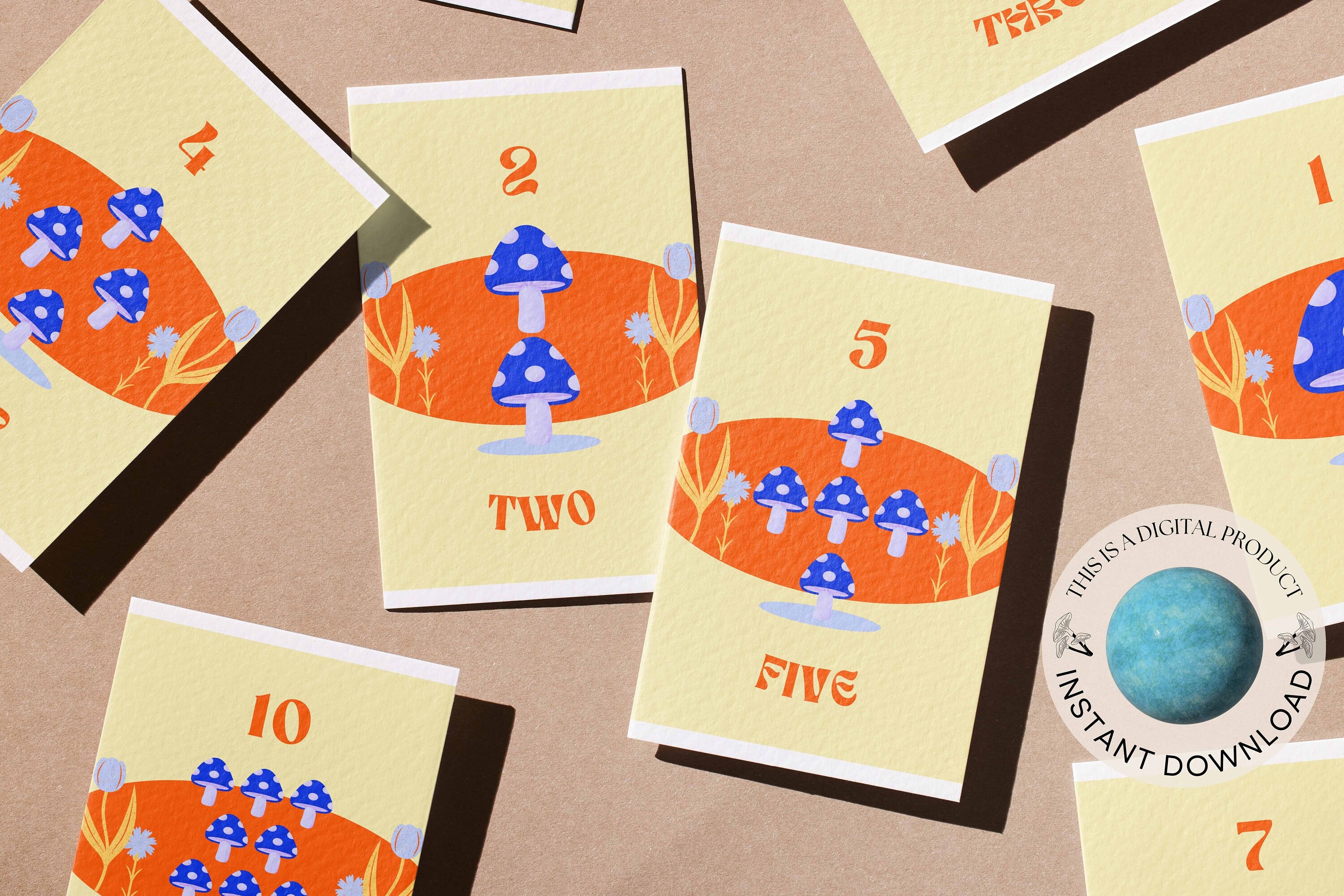 Set of Educational Printable, Cards/posters, Learning Numbers 1-10 ...