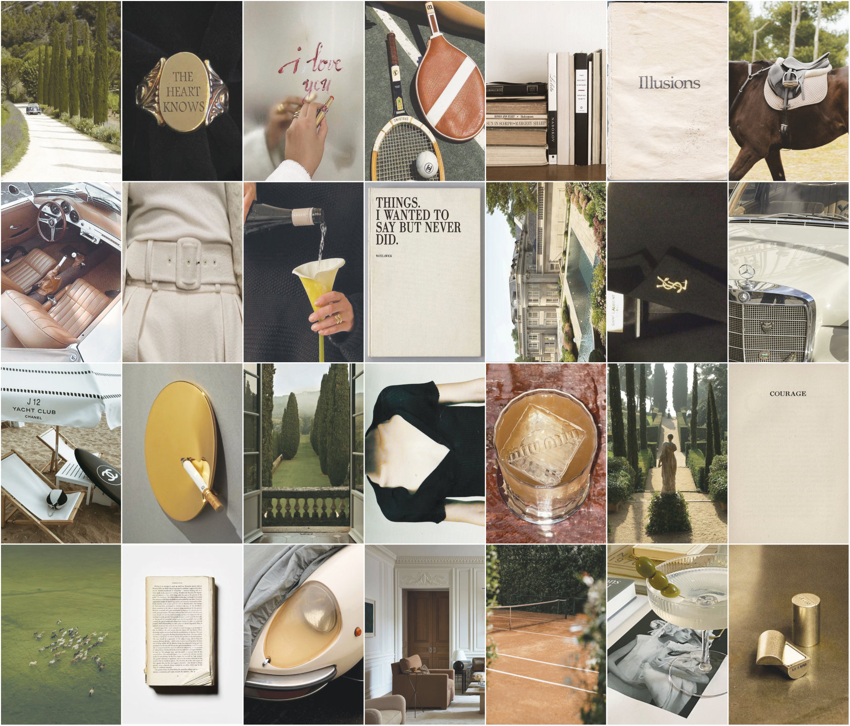 112PCS, Old Money Aesthetic Collage Kit, Preppy Vintage Luxury, Retro ...