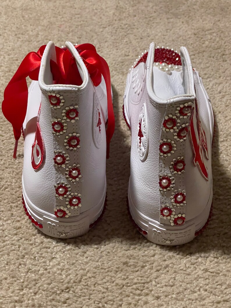 Women's Blinged Out Leather Converse delta - Etsy