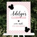 Minnie Mouse Pink Welcome Sign, Minnie Mouse Pink Welcome Board, Minnie ...