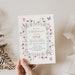 Editable Wildflower Birthday Invitation, Little Wildflower Birthday ...