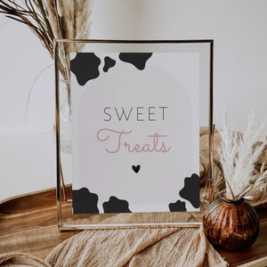 Cow Print Baby Shower Sign Bundle, Cow Baby Theme, Baby Shower Signs ...