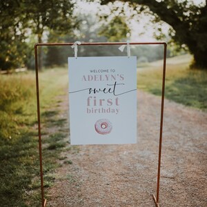 Sweet One Welcome Sign Template, Sweet One Donut Welcome Sign, Instant ...