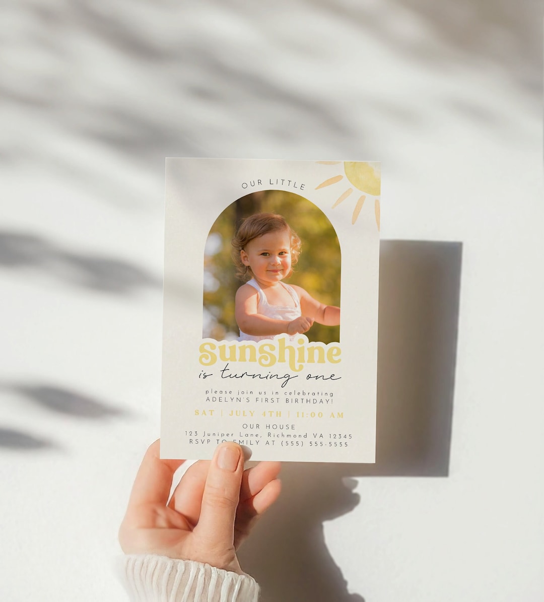 Little Sunshine Birthday Invitation, Sun Invitation, Sunshine 1st ...