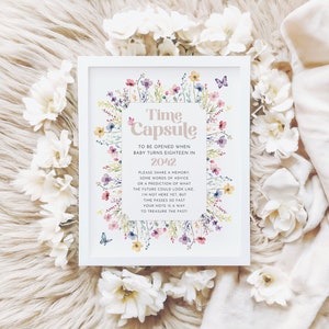 Baby in Bloom Time Capsule, Baby Shower Time Capsule, Wildflower Time ...