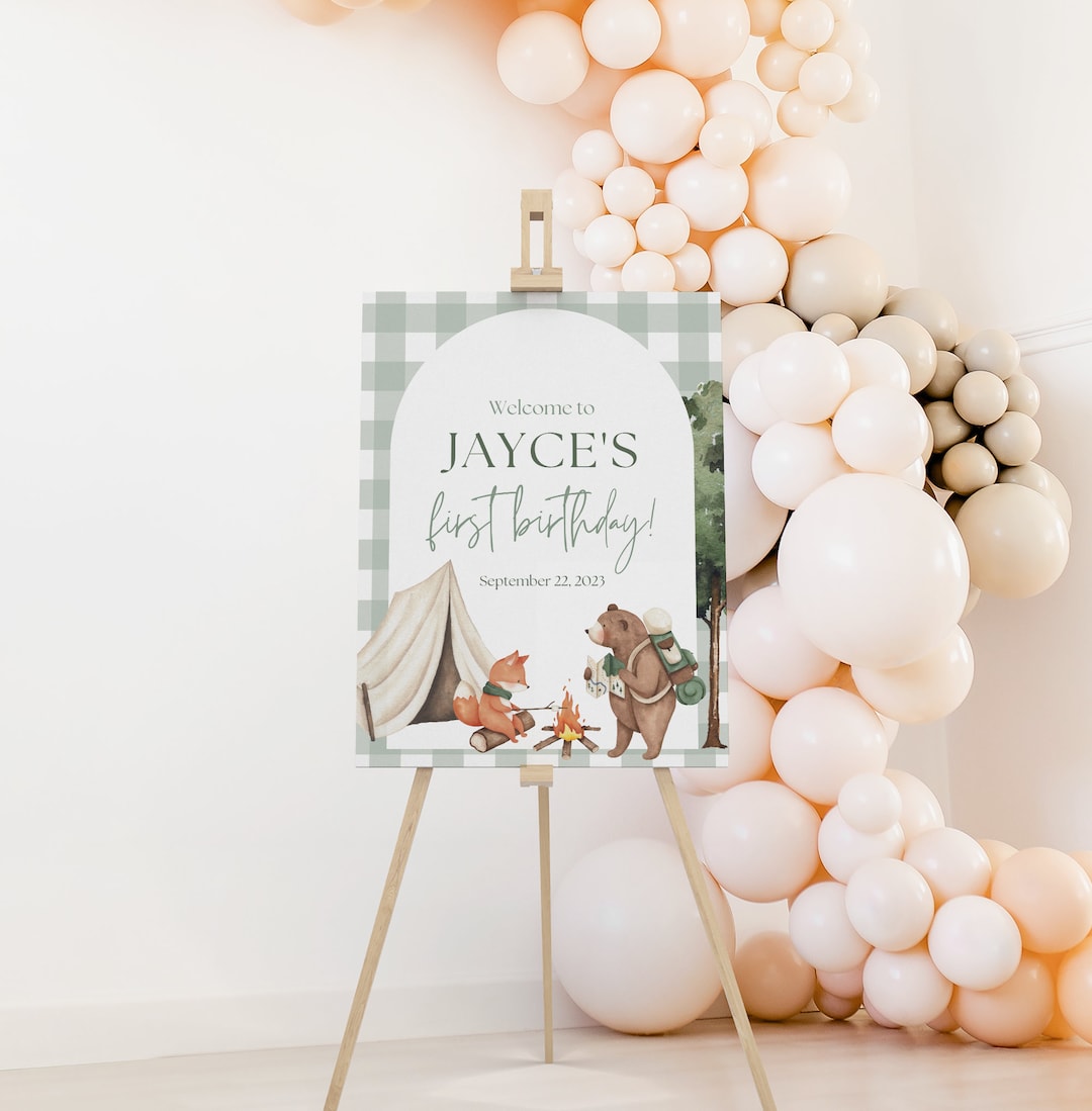 One Happy Camper Welcome Sign, Welcome Sign One Happy Camper Fishing ...